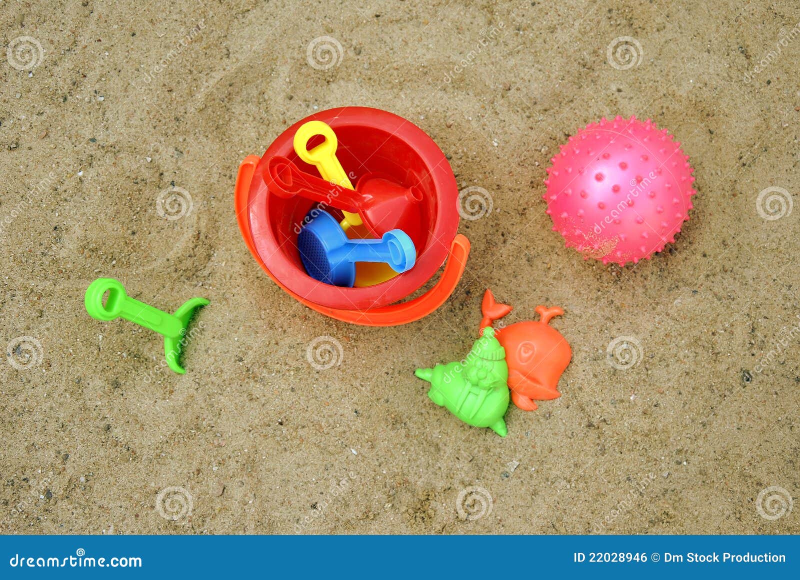 Sandbox with toys stock photo. Image of playground, green - 22028946
