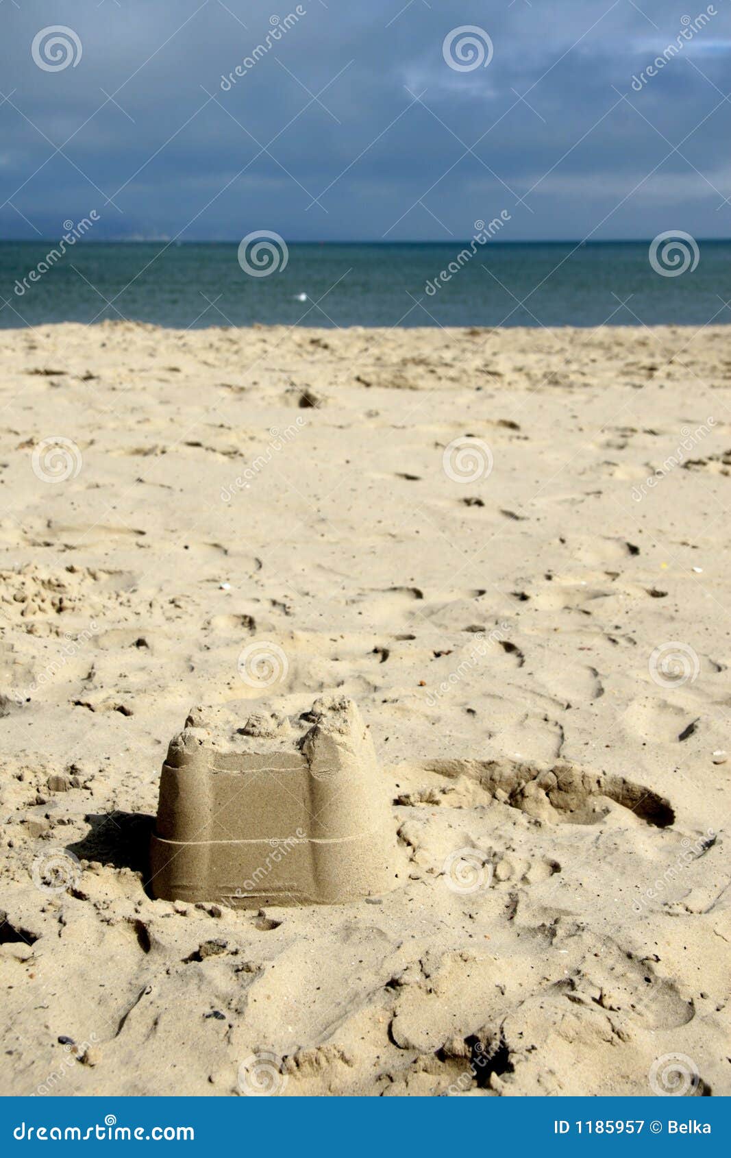 Sandcastle stock image. Image of coastline, safe, sandcastle - 1185957