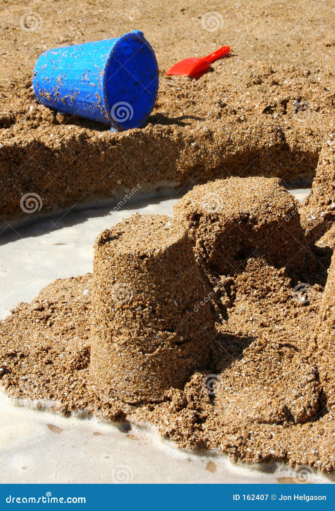 Sandcastle stock image. Image of sand, holiday, bucket - 162407