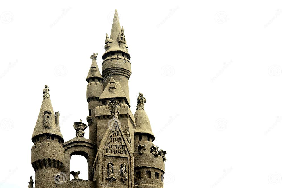 Sandcastle stock photo. Image of isolated, temporary, beach - 2462620