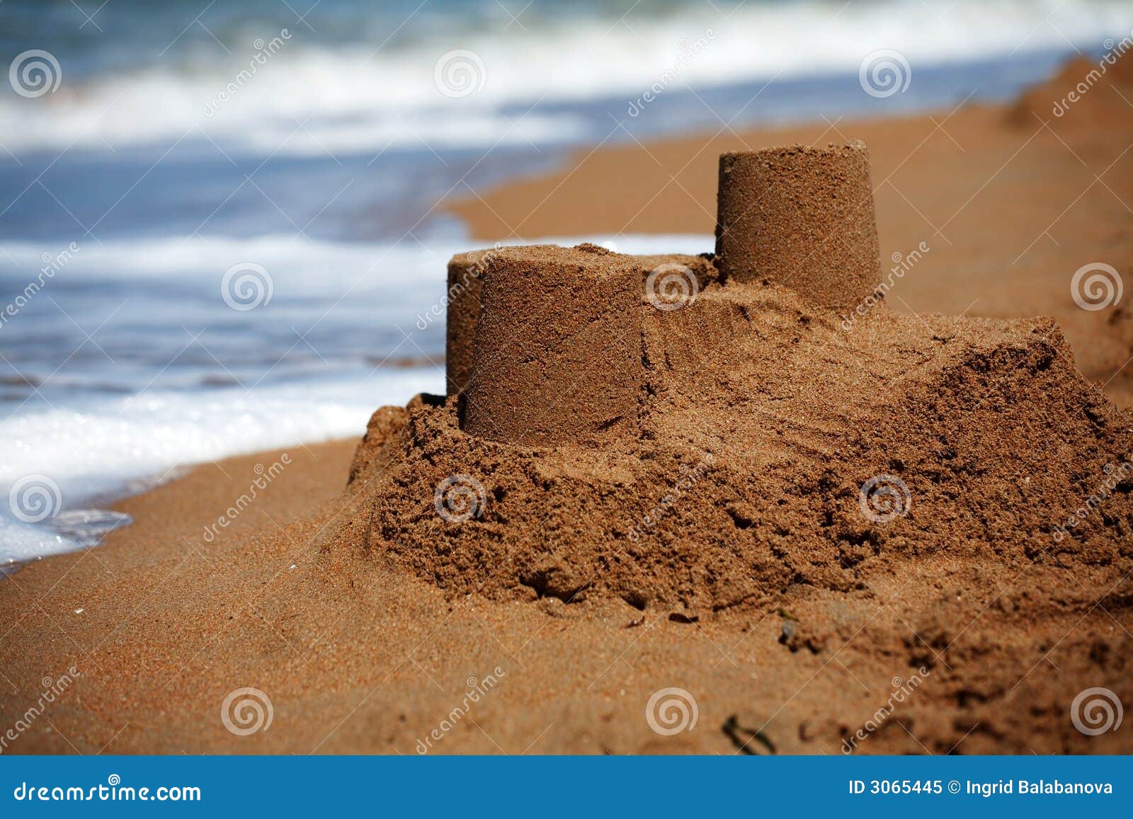 Sandcastle stock image. Image of building, wave, build - 3065445