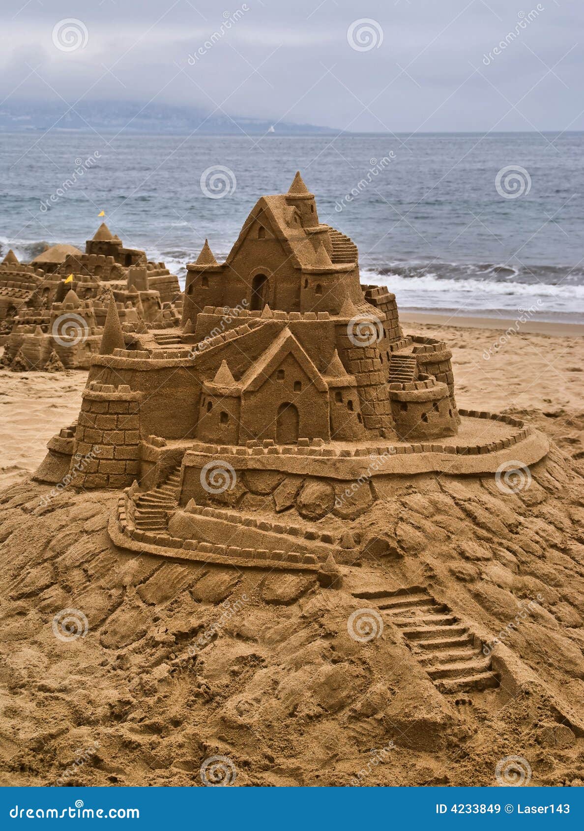 Sandcastle stock image. Image of leisure, children, construction - 4233849
