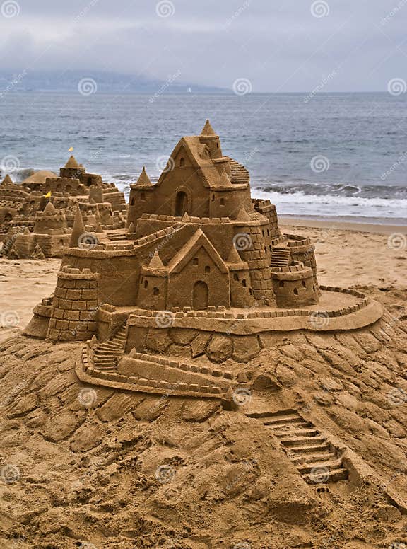 Sandcastle stock image. Image of leisure, children, construction - 4233849