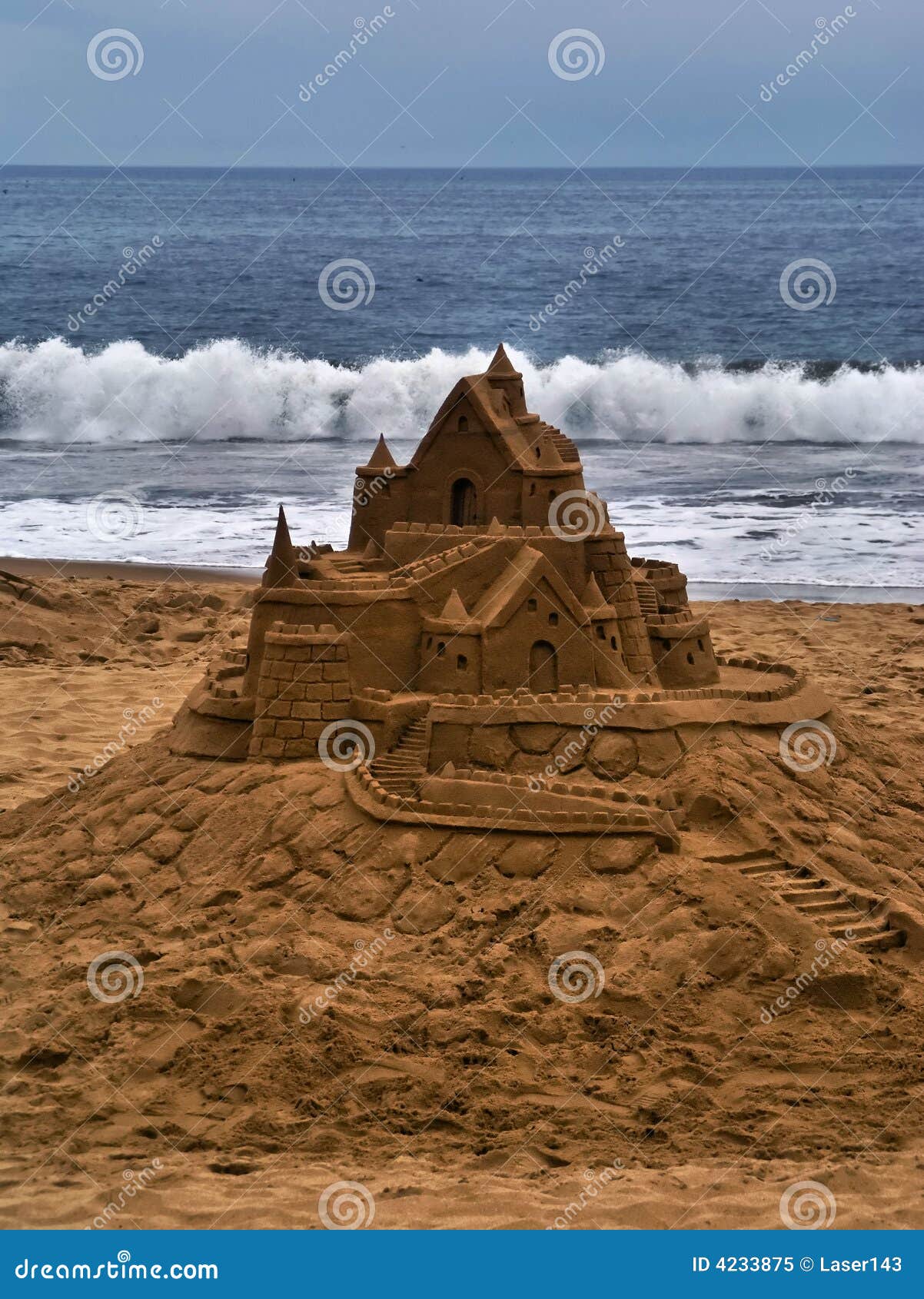 Sandcastle stock image. Image of coastline, destinations - 4233875