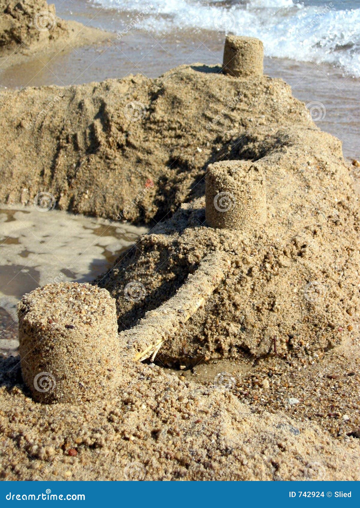 Sandcastle With Moat Royalty-Free Stock Photography | CartoonDealer.com ...