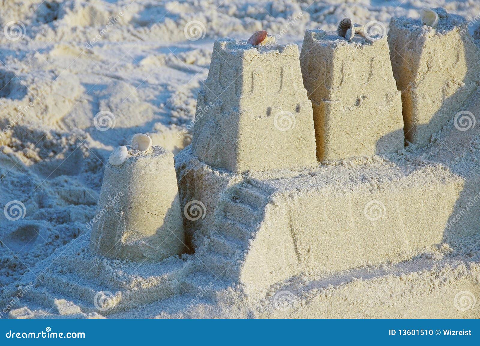 Sandcastle on the Beach stock photo. Image of tower, destination - 13601510