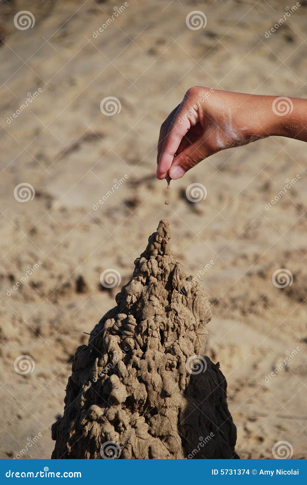 Sandcastle building stock photo. Image of sand, create - 5731374