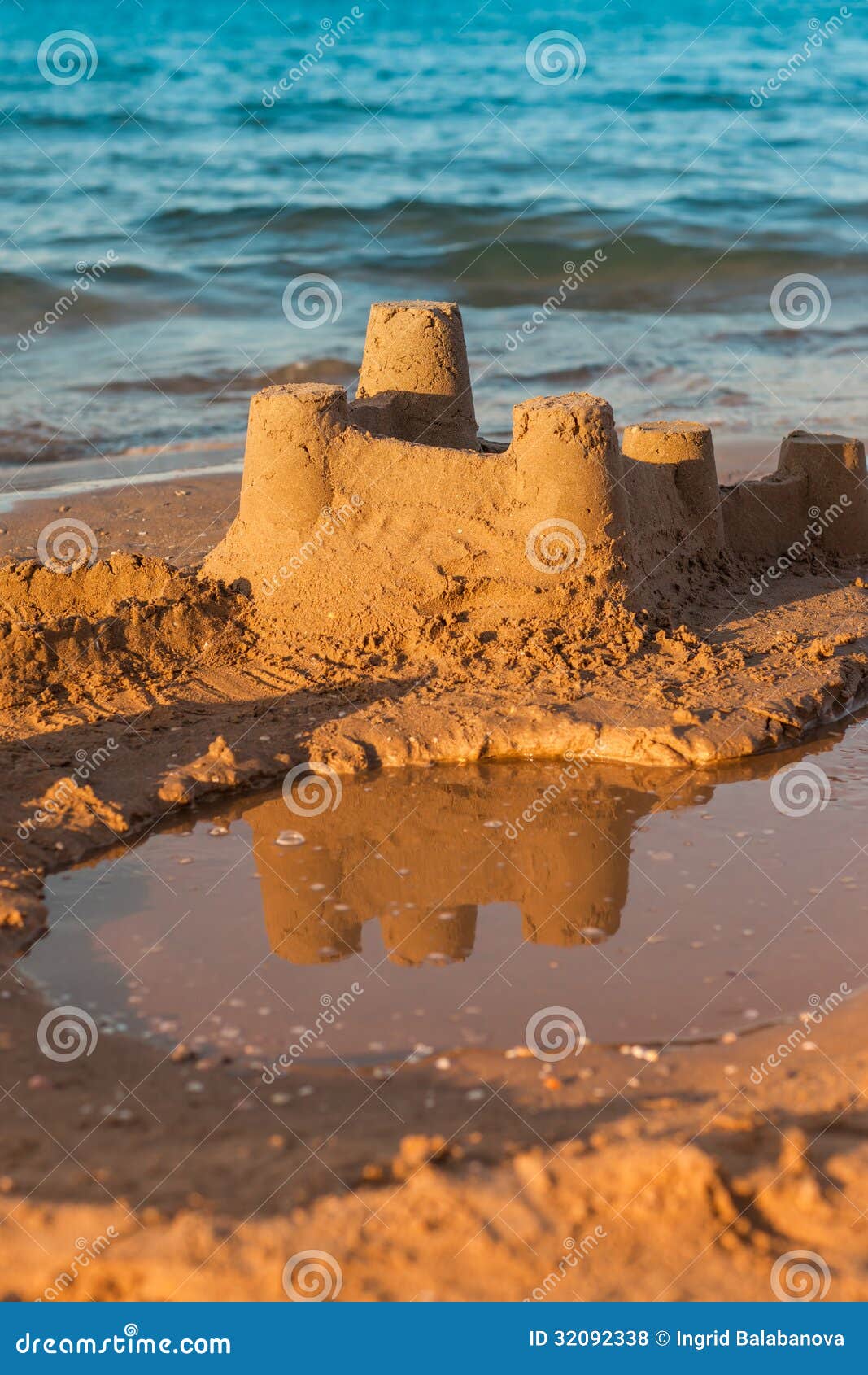 Sandcastle - Concept of Save Building Stock Photo - Image of sandcastle ...