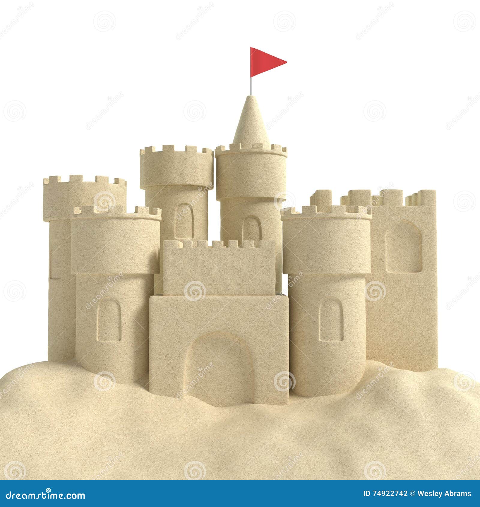 Sandcastle stock illustration. Illustration of castle - 74922742