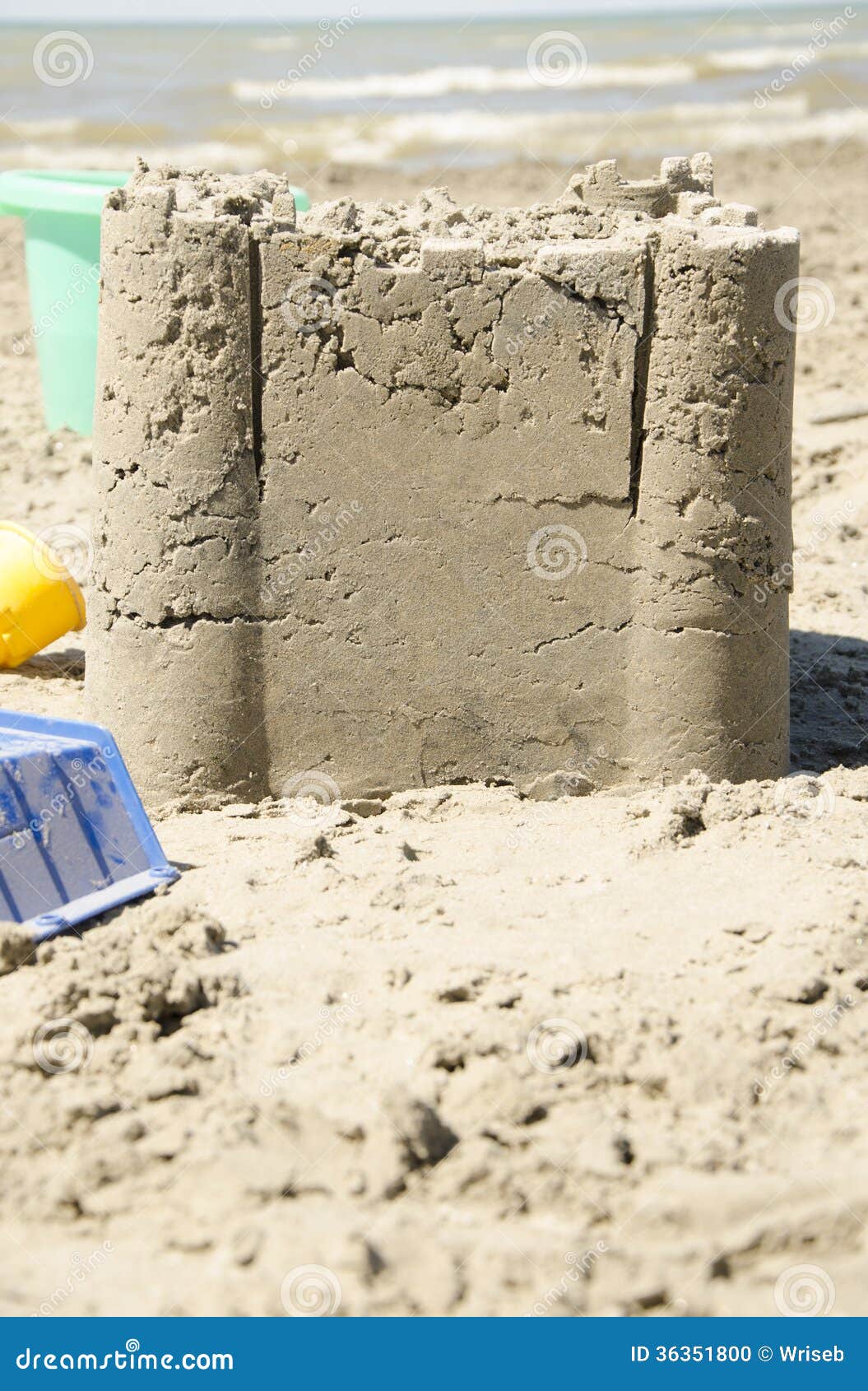 Sandcastle stock photo. Image of build, beach, family - 36351800