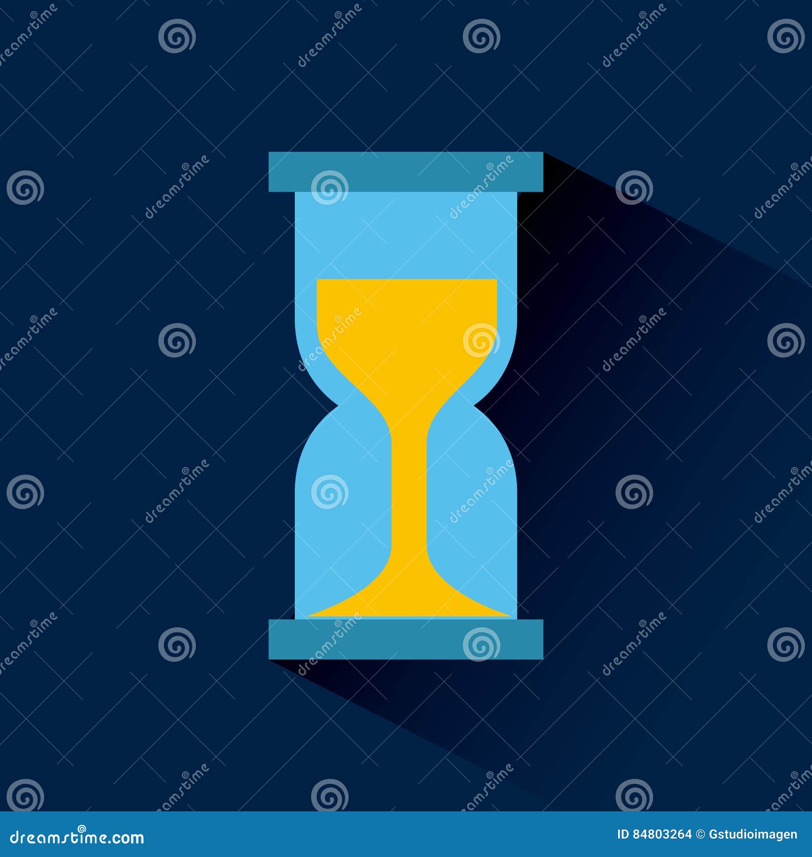 Sandclock, Time Is Money Concept Symbol. Cartoon Vector | CartoonDealer ...