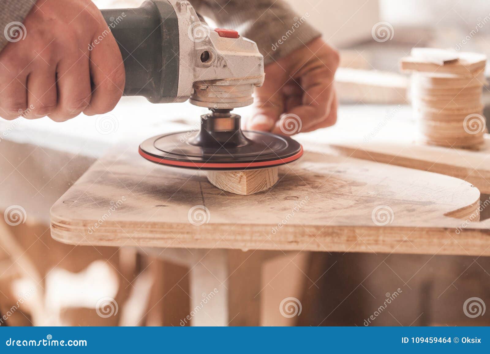 Sander for wood stock photo. Image of plank, power, sanding - 109459464