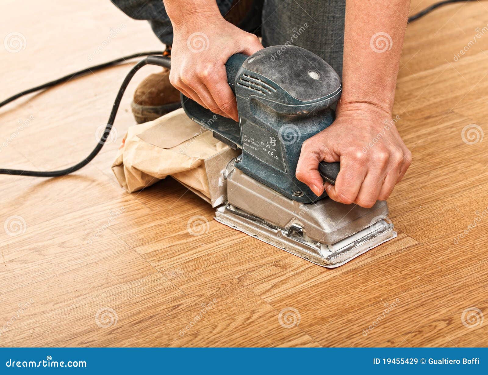 Sander at work stock image. Image of craftman, sand, constructor - 19455429