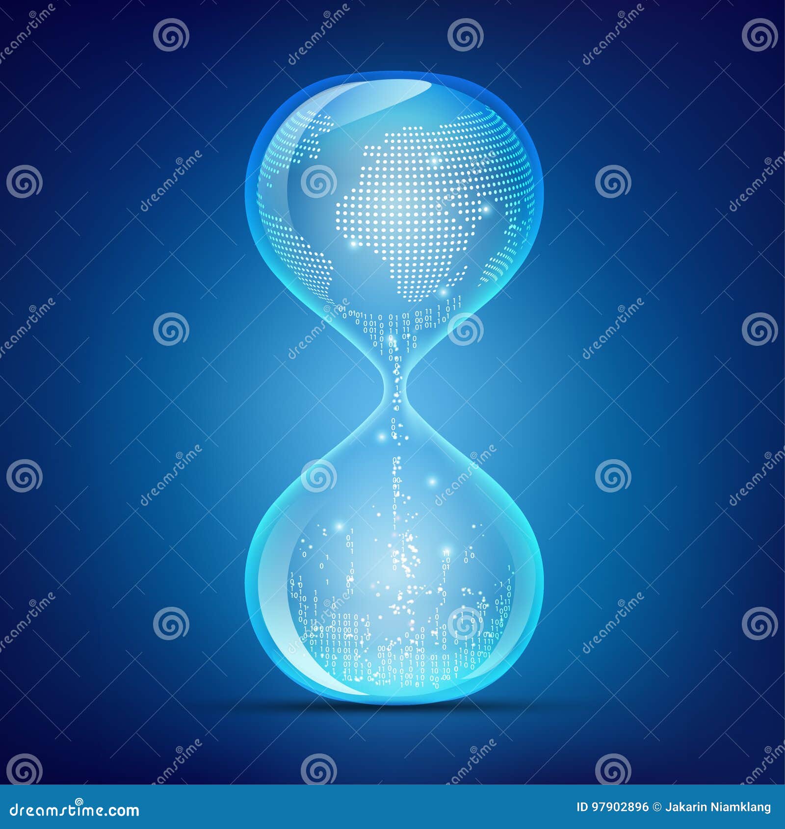 Sandglass stock vector. Illustration of countdown, display - 97902896