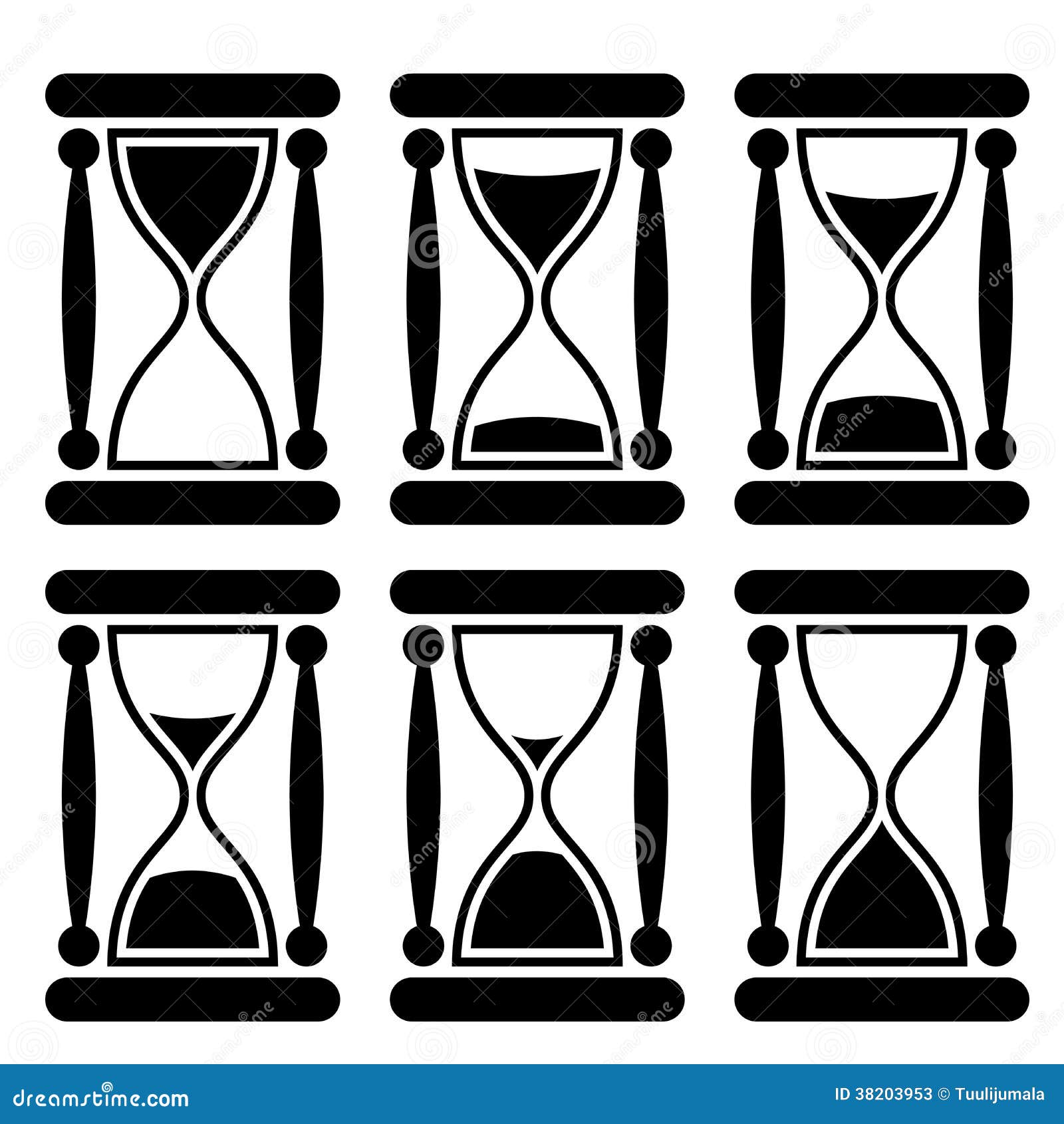 Sandglass icon stock vector. Illustration of passing - 38203953