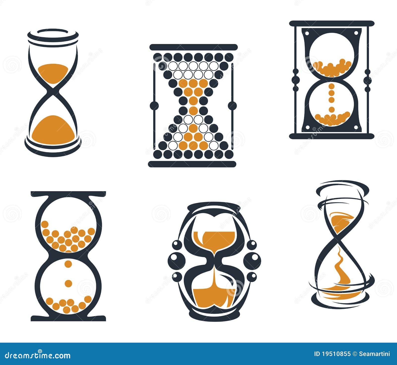 Sandglass symbols stock vector. Illustration of design - 19510855