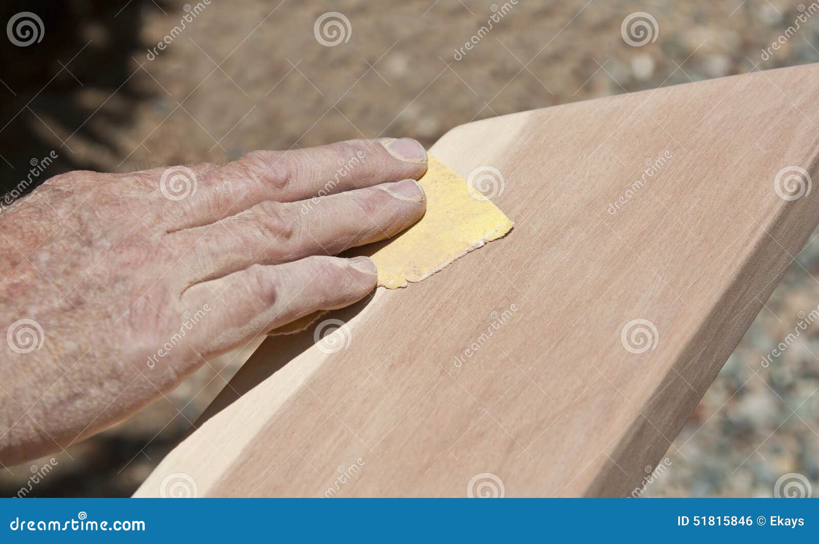 Sanding timber stock photo. Image of carpenter, occupation - 51815846