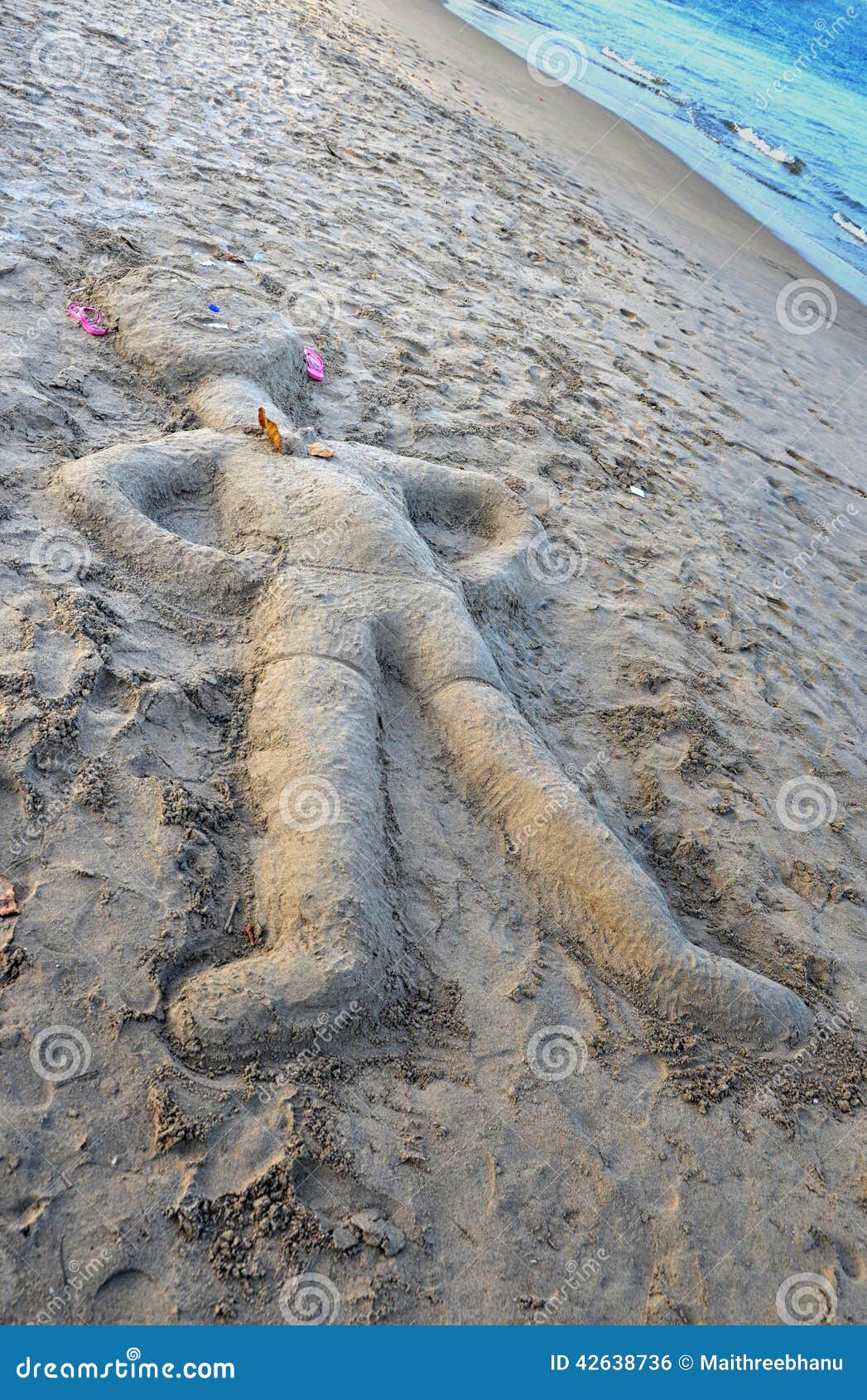 Sandman on Beach stock photo. Image of sandman, recreation - 42638736
