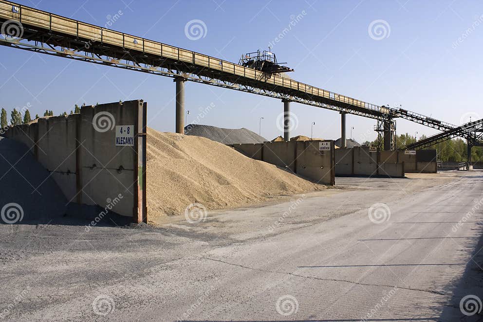 Sandpit stock image. Image of grit, plant, stack, gravel - 9111843