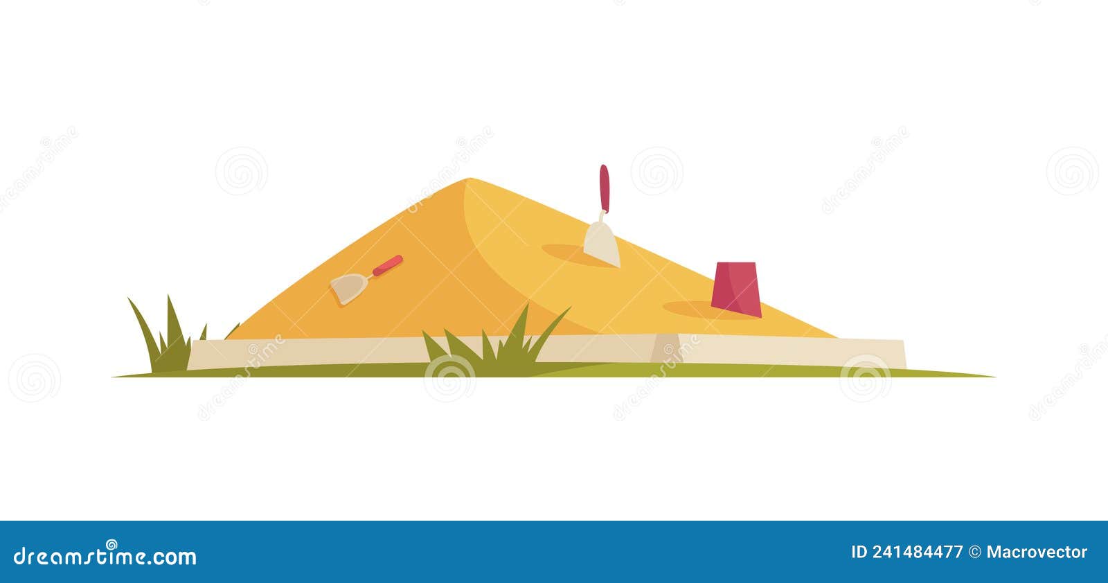 Sandpit Flat Illustration stock vector. Illustration of icon - 241484477
