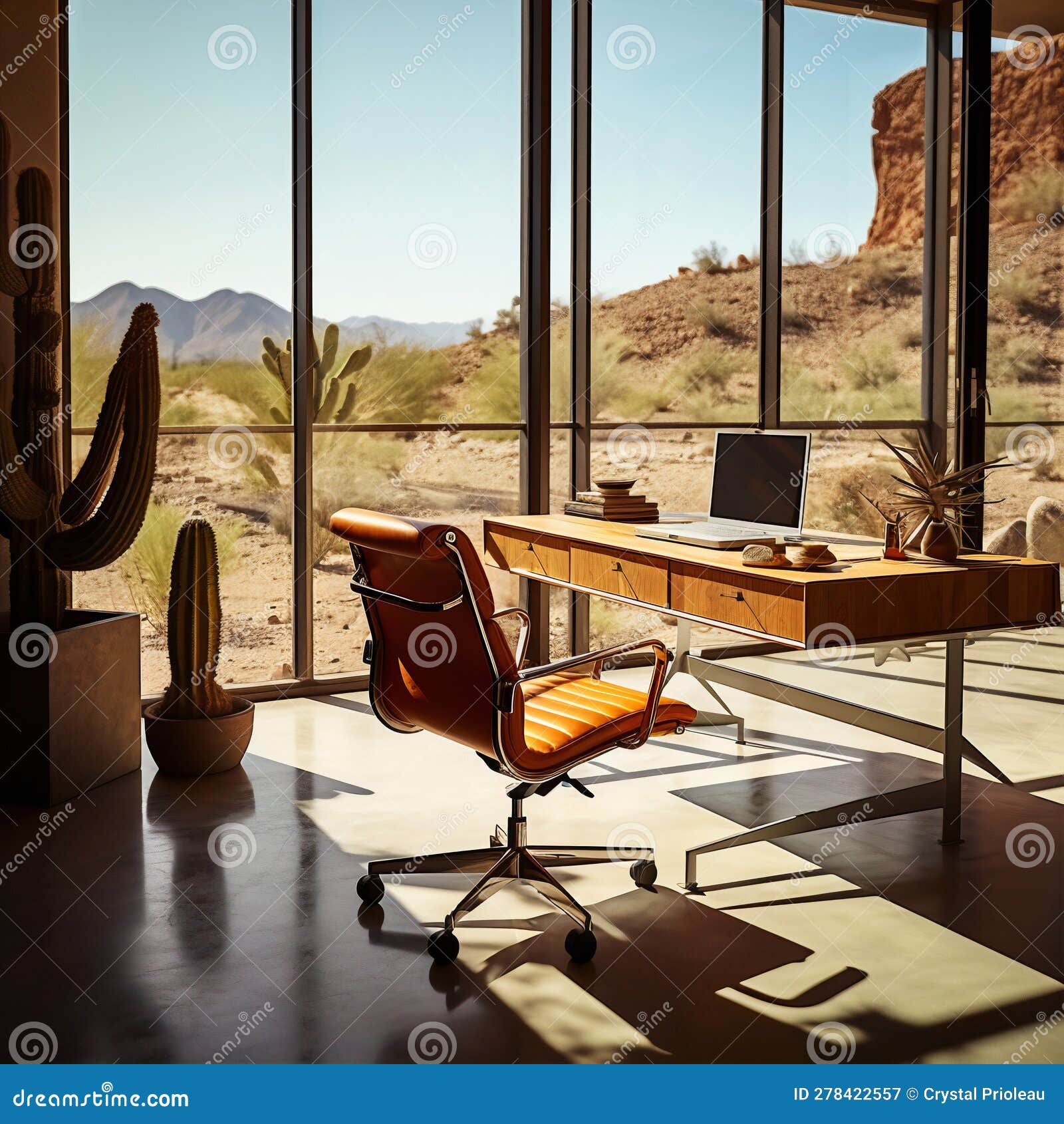 Sands of Focus: Functional Oasis in a Desert Modern Workspace Stock ...