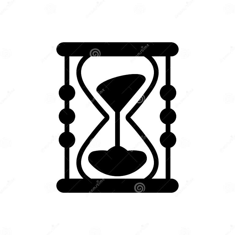 Black Solid Icon for Sands of Time, Sand and Timer Stock Vector ...