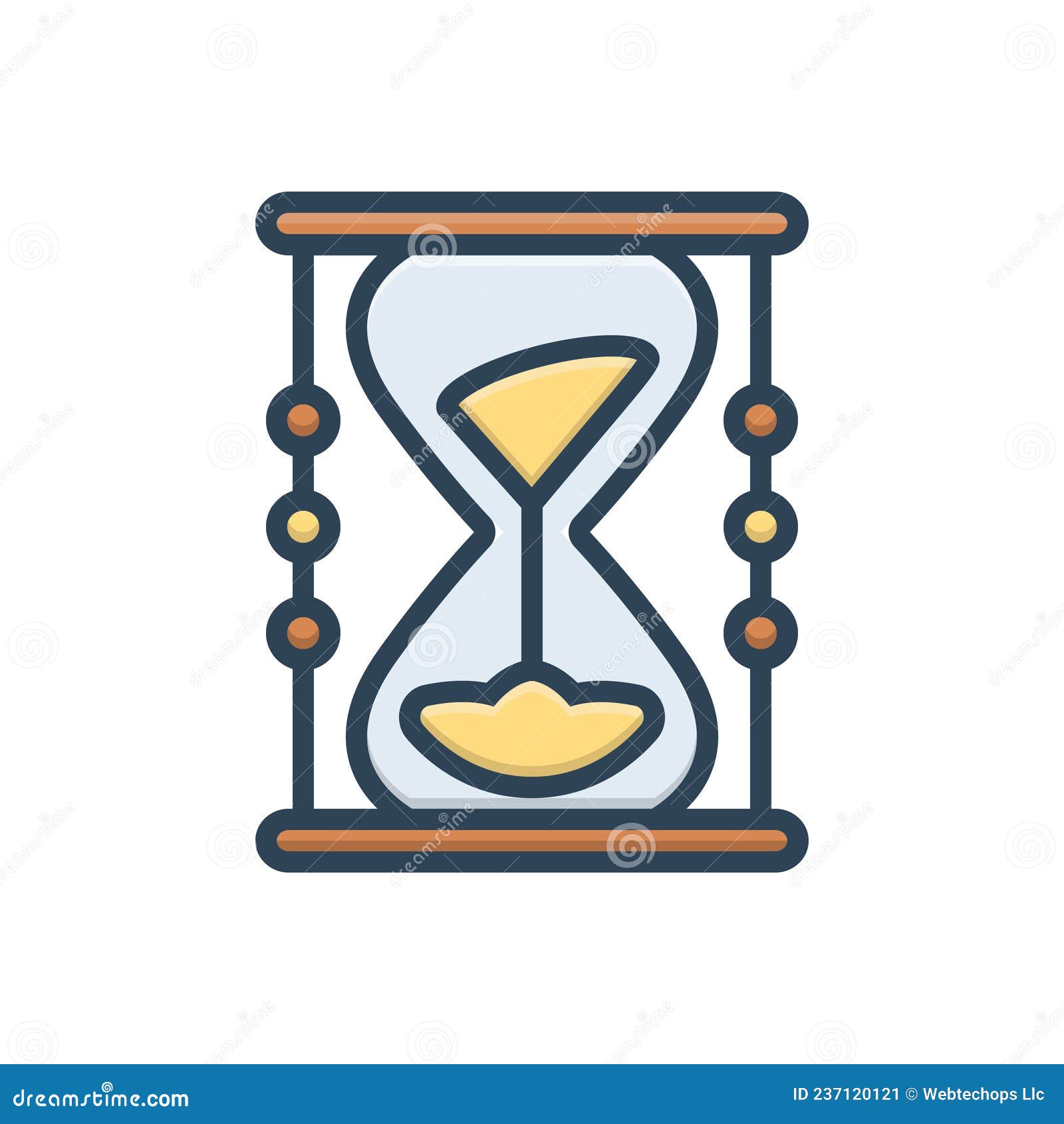 Sands Of Time, Hourglass Vector Isolated Symbols. Old Sand Clock ...