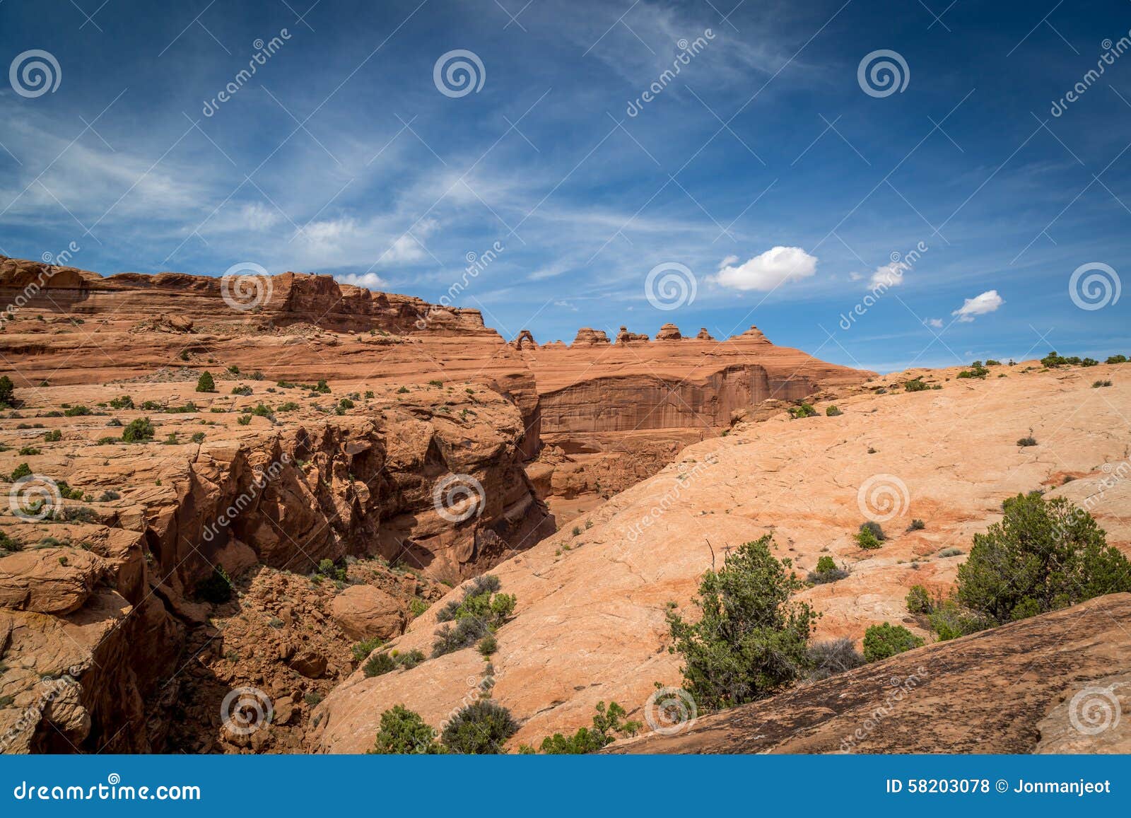 Sandstone Arches and Natural Structures Stock Photo - Image of peak ...