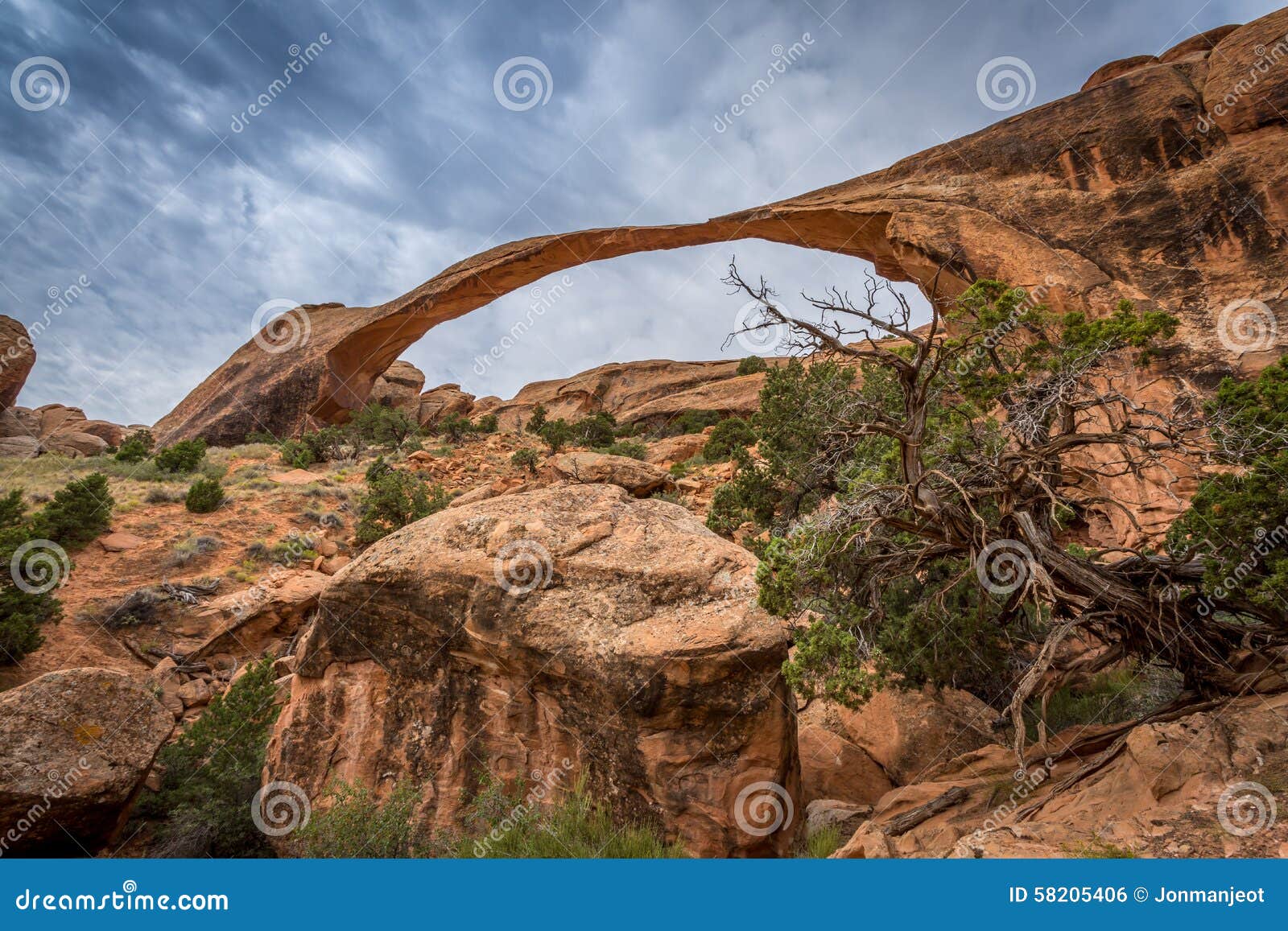 Sandstone Arches and Natural Structures Stock Photo - Image of lookout ...