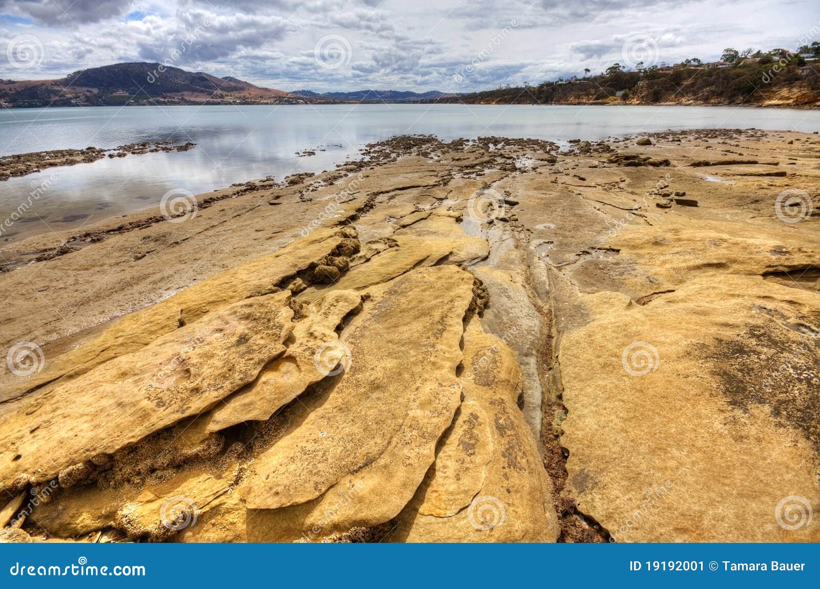 Sandstone beach stock image. Image of tasmania, erosion - 19192001