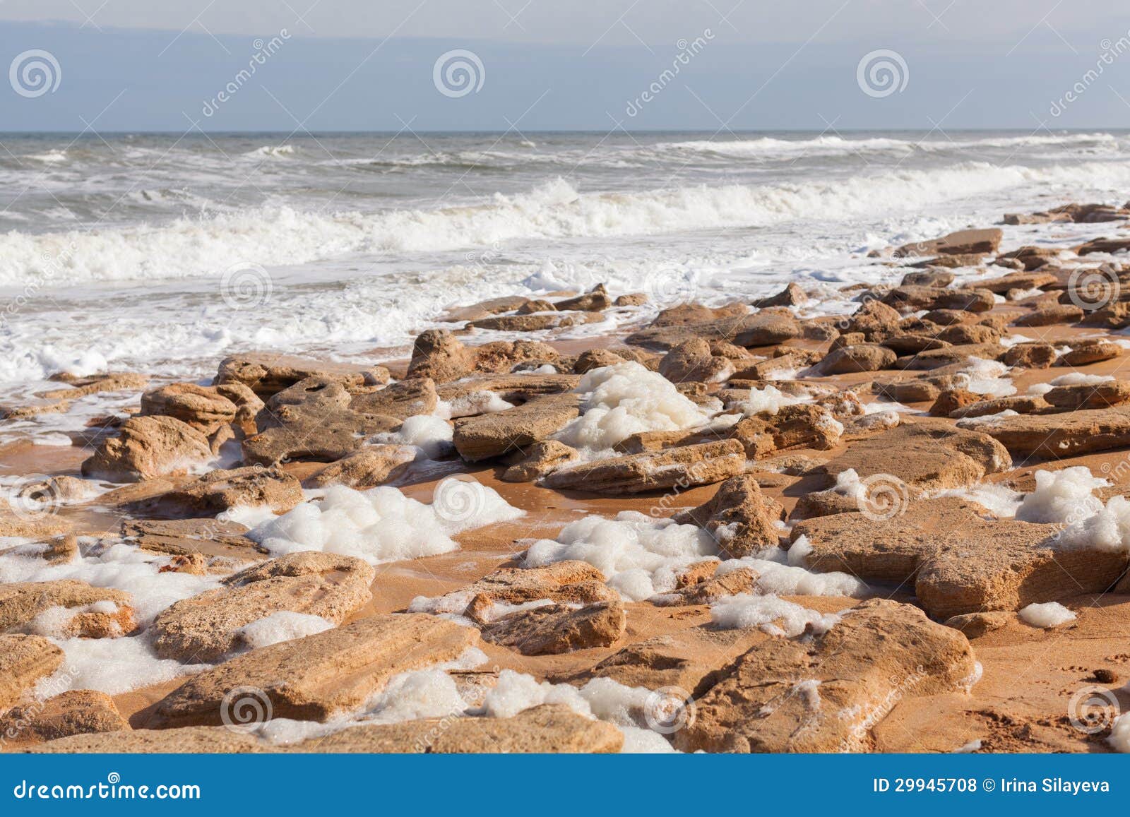Sandstone Beach stock photo. Image of beach, park, foam - 29945708