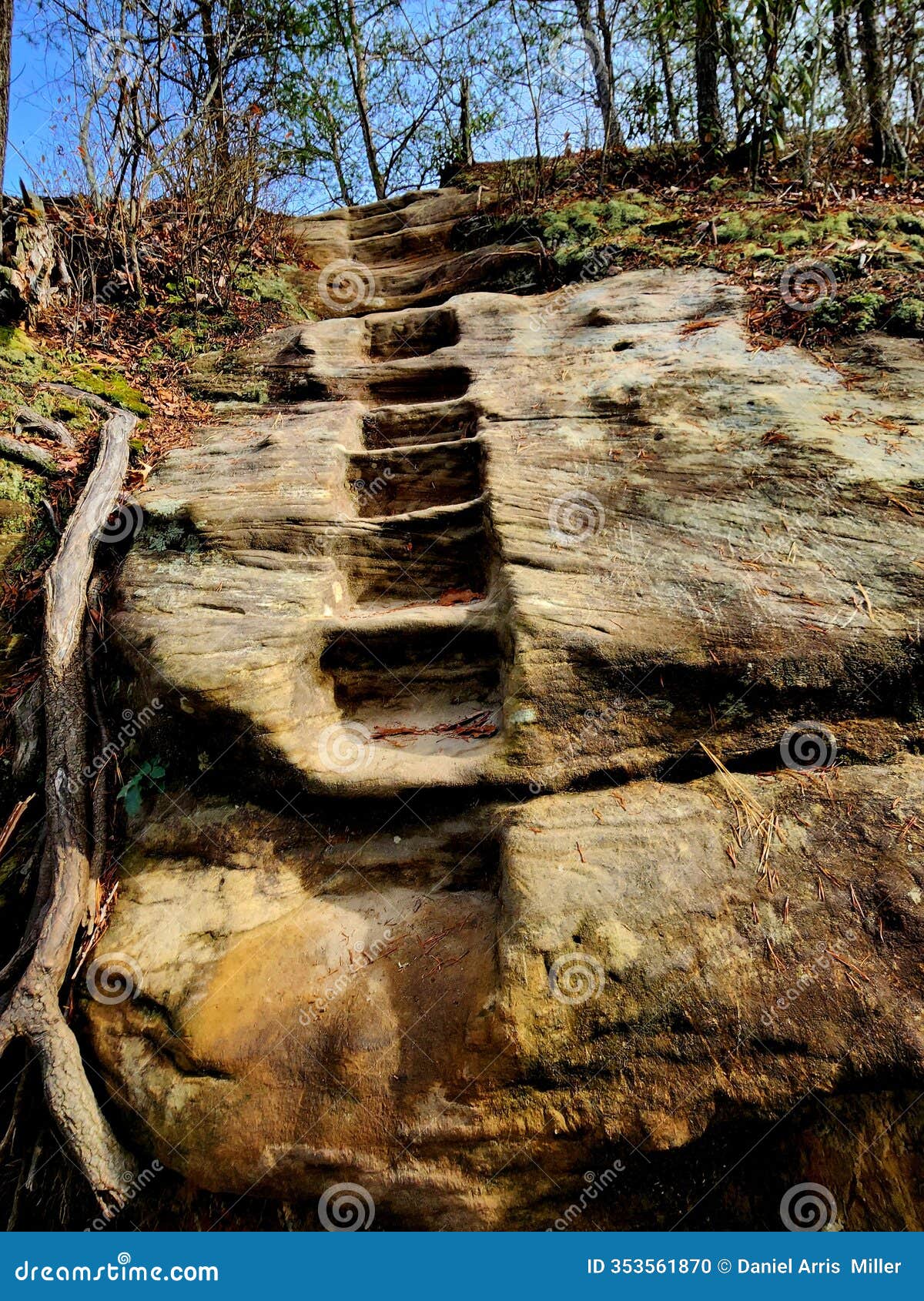 Sandstone Carved Steps Nature Art Abstract Scenic Stock Photo - Image ...