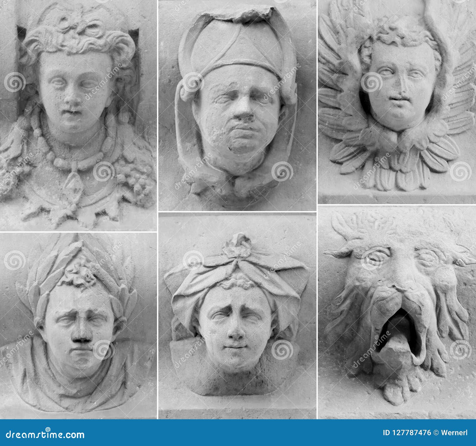 Sandstone carvings collage stock photo. Image of background - 127787476