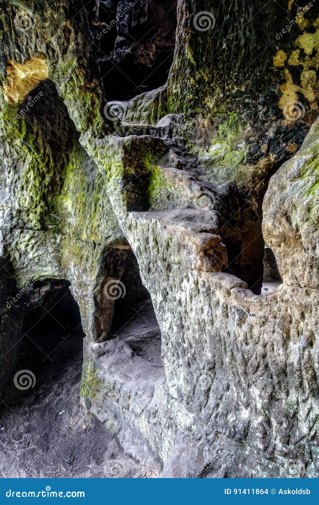 Sandstone Cave Wall Formations Stock Photo - Image of stone, republic ...