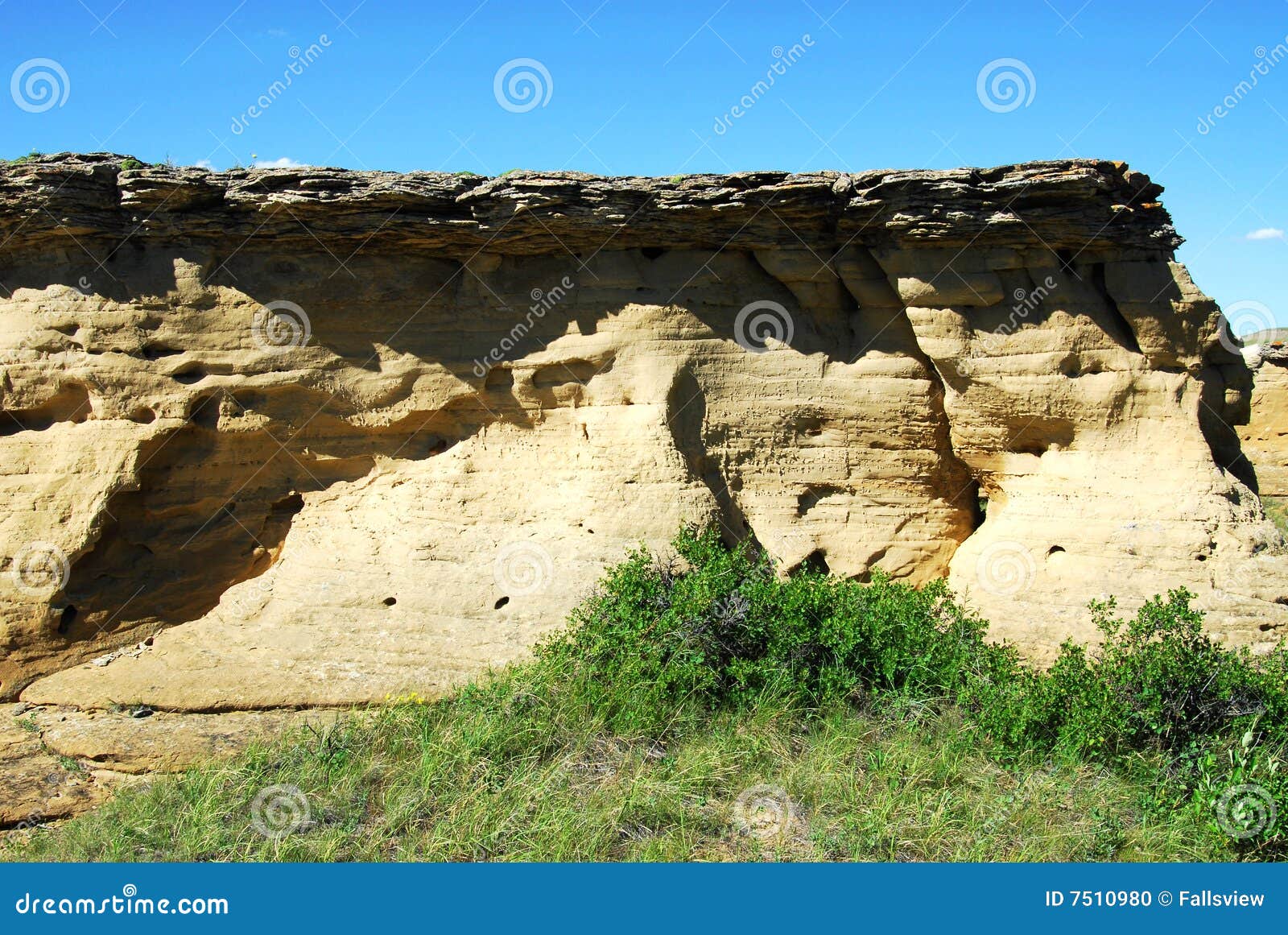 Sandstone cliff stock photo. Image of geologic, field - 7510980