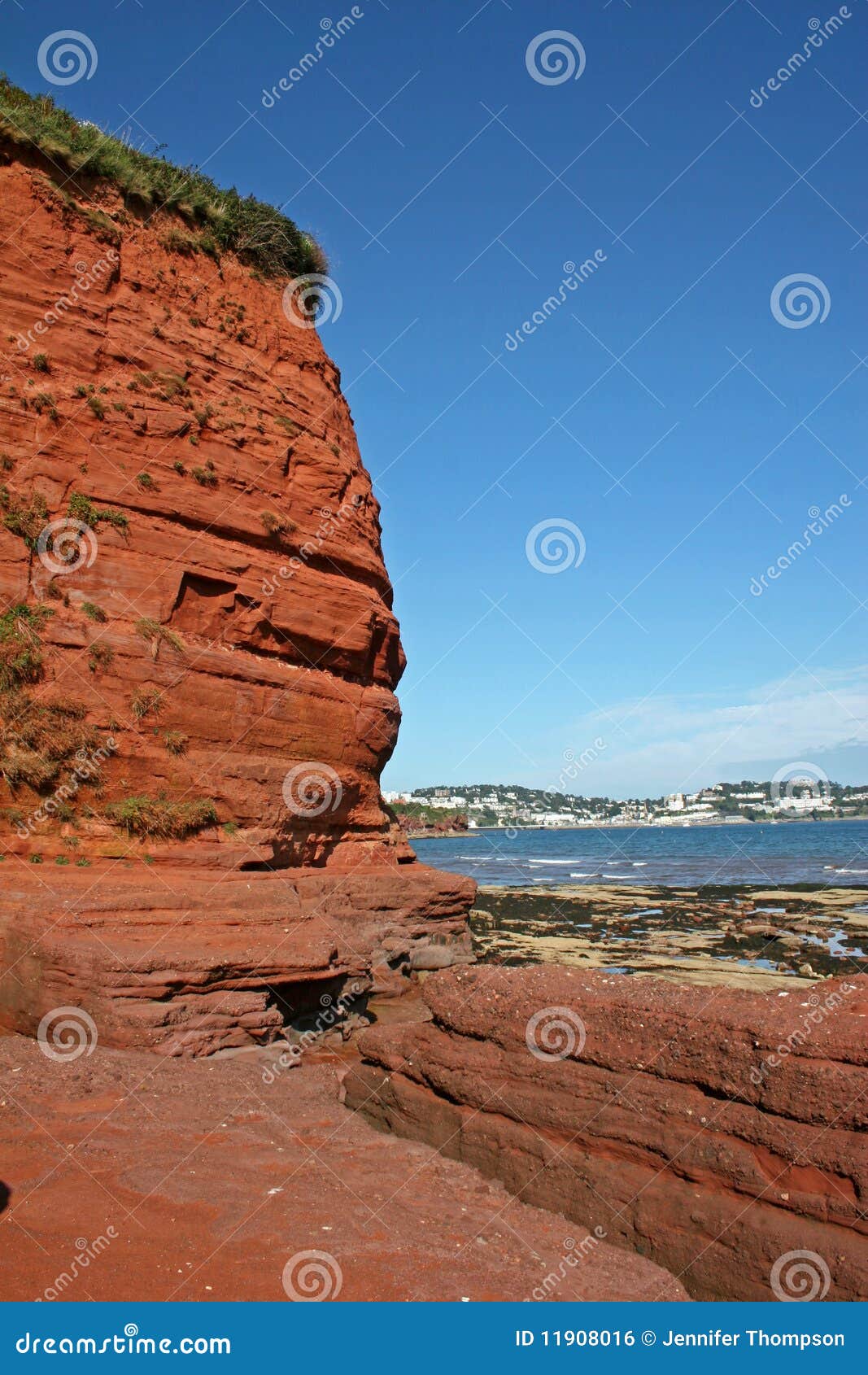 Sandstone cliffs stock photo. Image of devon, landscape - 11908016