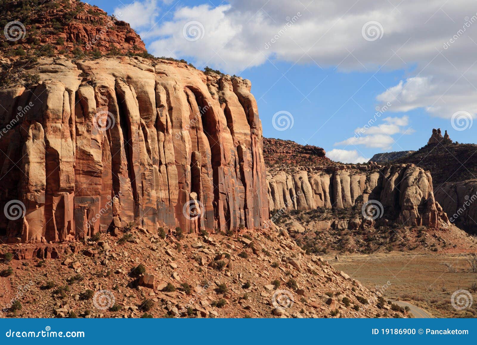 Sandstone cliffs stock photo. Image of blocky, creek - 19186900
