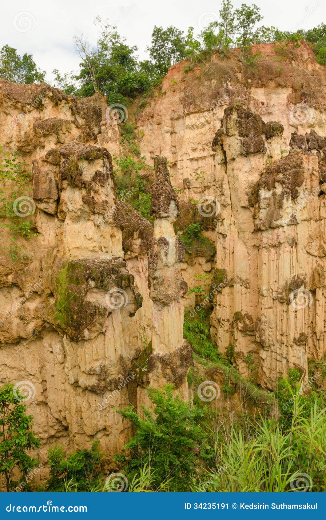 Sandstone cliffs stock image. Image of asian, landscape - 34235191
