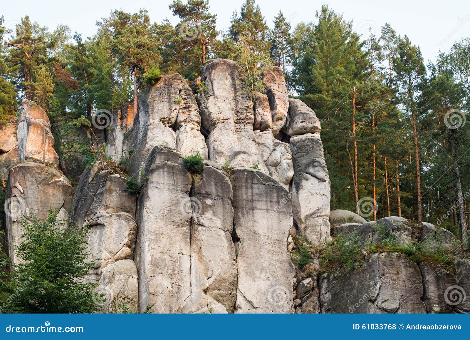 Sandstone Cliffs - Prachov Rocks, Czech Republic Stock Photo - Image of ...