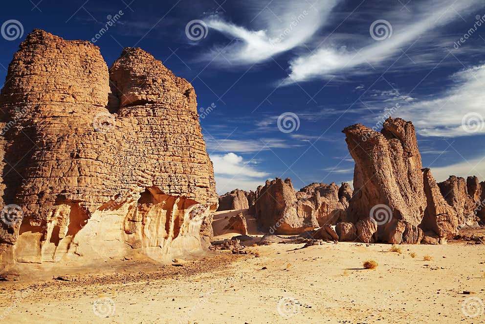 Sandstone Cliffs in Sahara Desert Stock Image - Image of nature, pillar ...