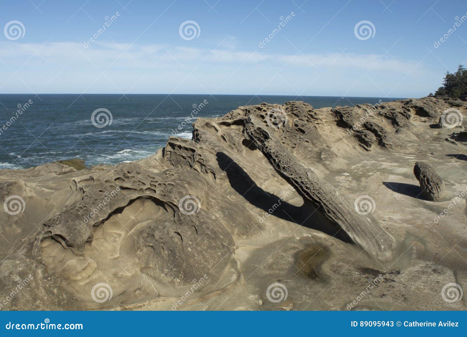 Sandstone Formations at Shore Acres State Park, Oregon Stock Image ...