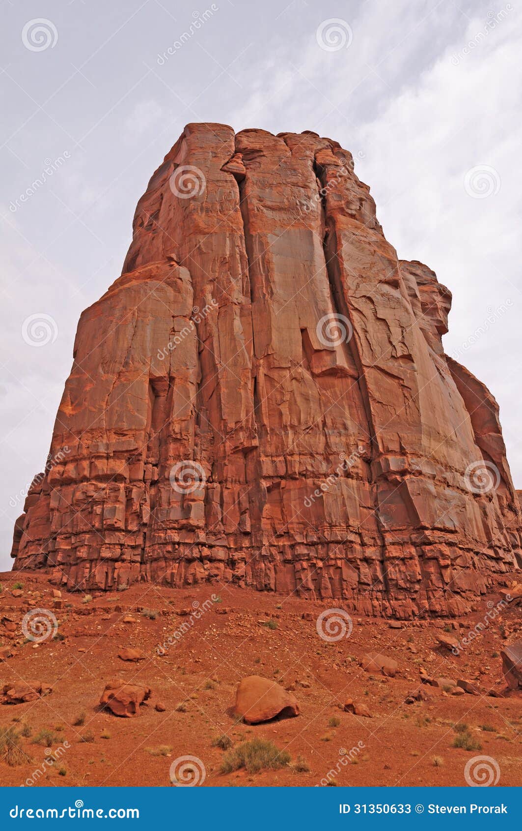Sandstone Monolith Against the Sky Stock Image - Image of arizona, wild ...