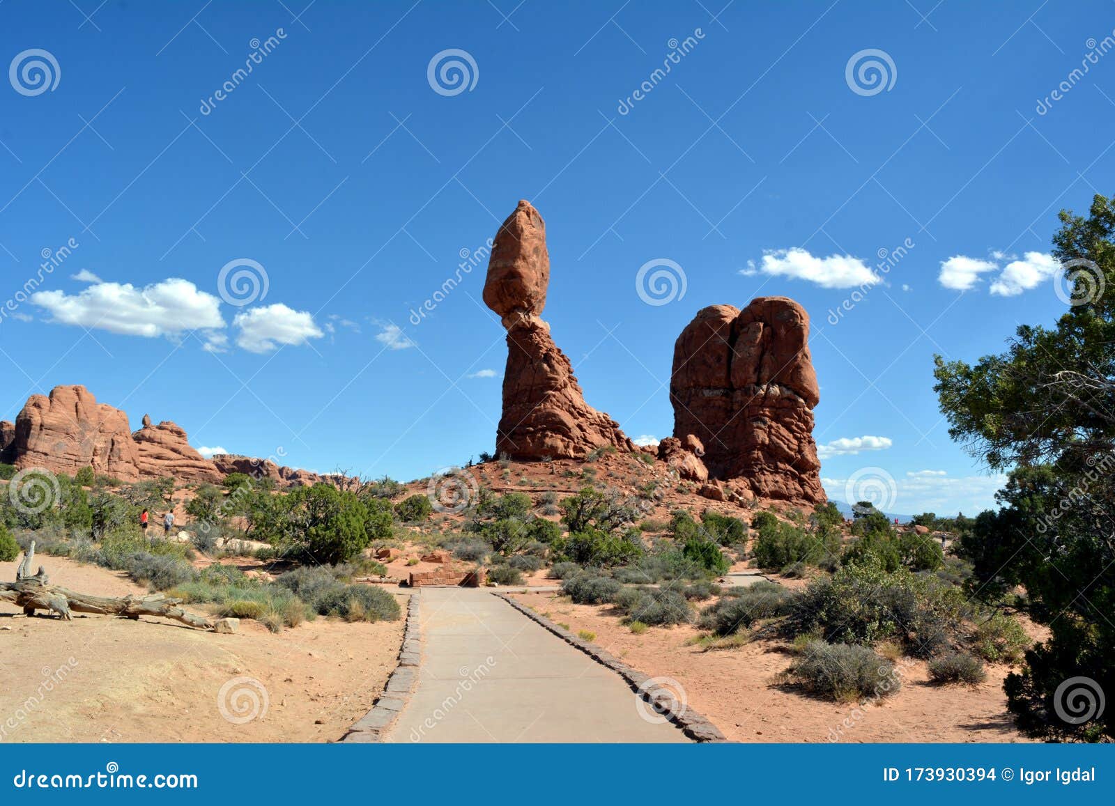 Sandstone Monolith `Balanced Rock ` in Arches National Park Stock Photo ...