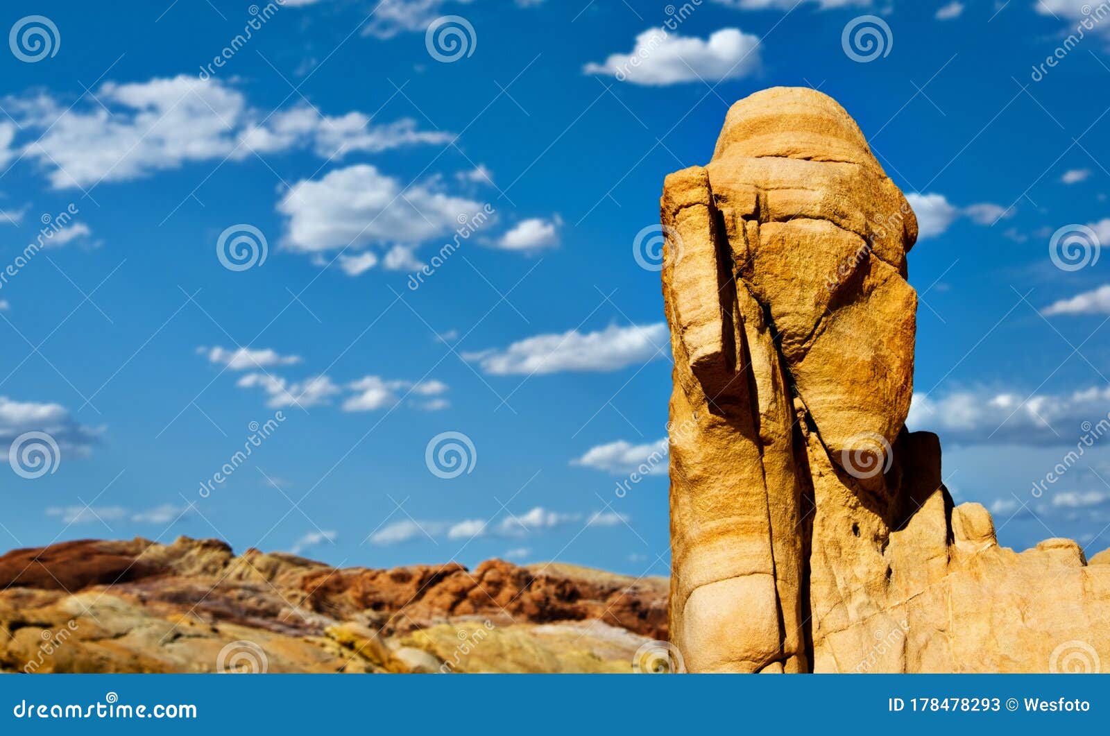 Sandstone Pillar in Nevada stock image. Image of tourism - 178478293
