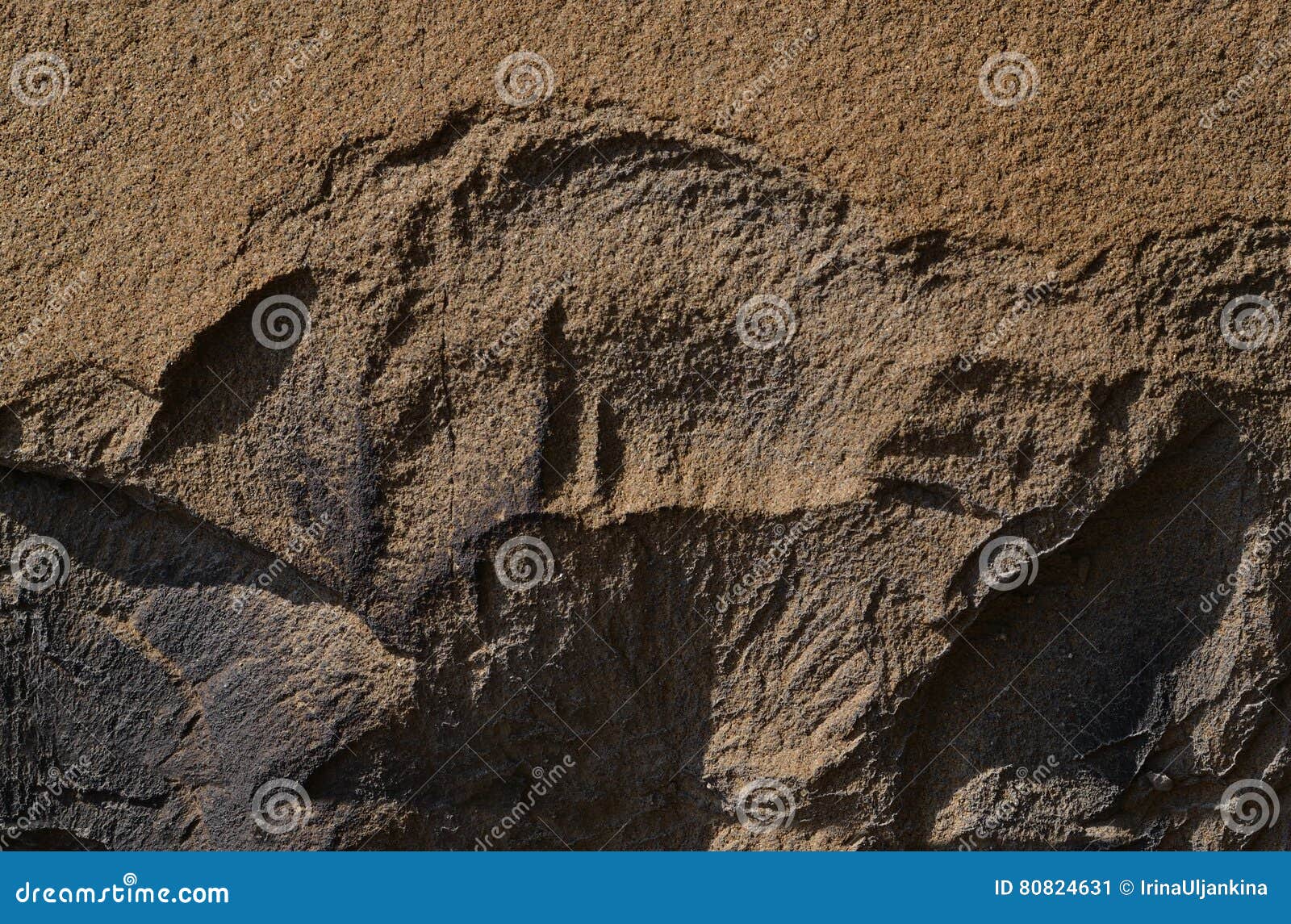 Sandstone with a Relief Break. Stock Image - Image of natural, break ...