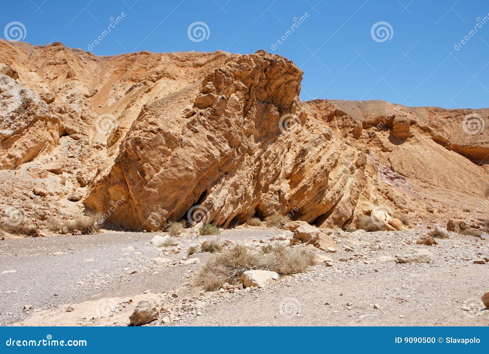 Sandstone Rock in the Desert Stock Photo - Image of negev, desert: 9090500