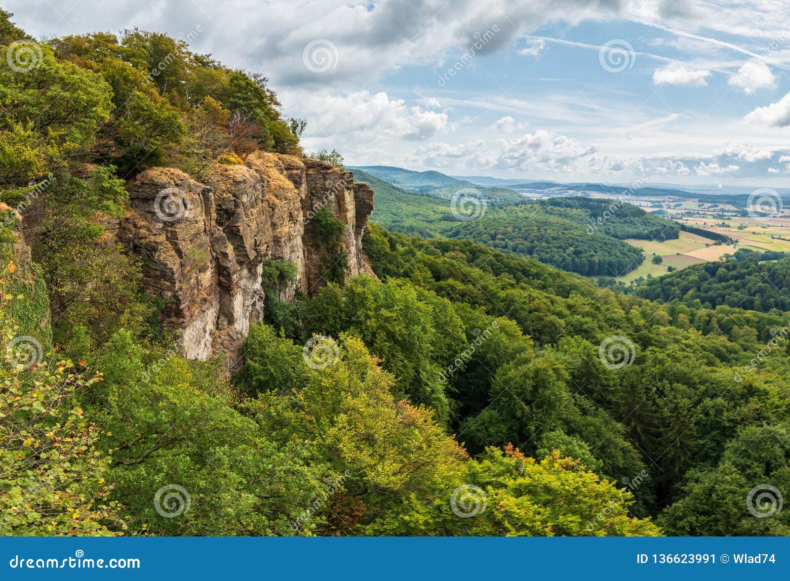 Sandstone Rock Formation Hohenstein in Germany Stock Image - Image of ...