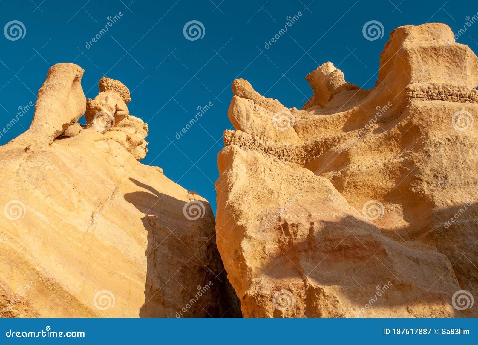 Sandstone rocks , Oman stock image. Image of beach, sandstone - 187617887