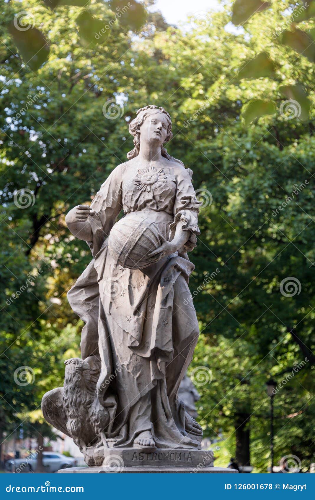 Sandstone Statues In The Saxon Garden Warsaw Poland Made Before 1745