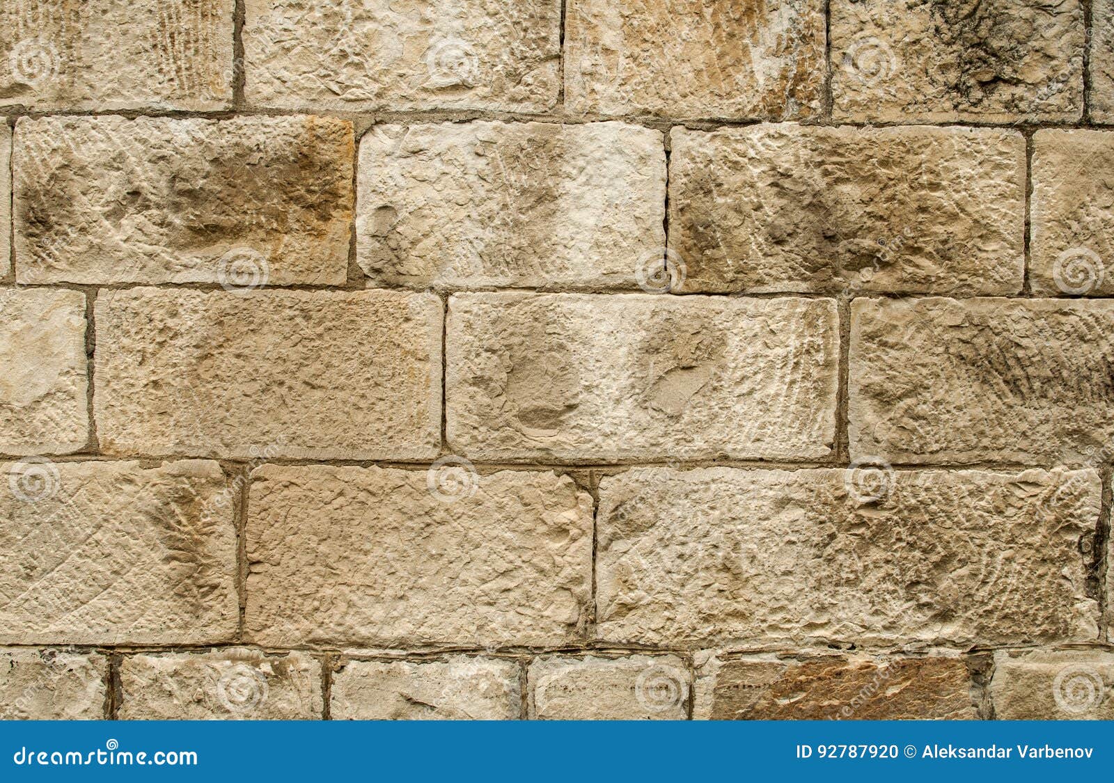 Sandstone Stonewall Closeup Stock Photo - Image of stability, cement ...